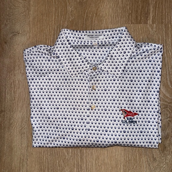 Peter Millar | Shirts | Peter Millar Skull Mens Golf Polo Shirt Us Open ...